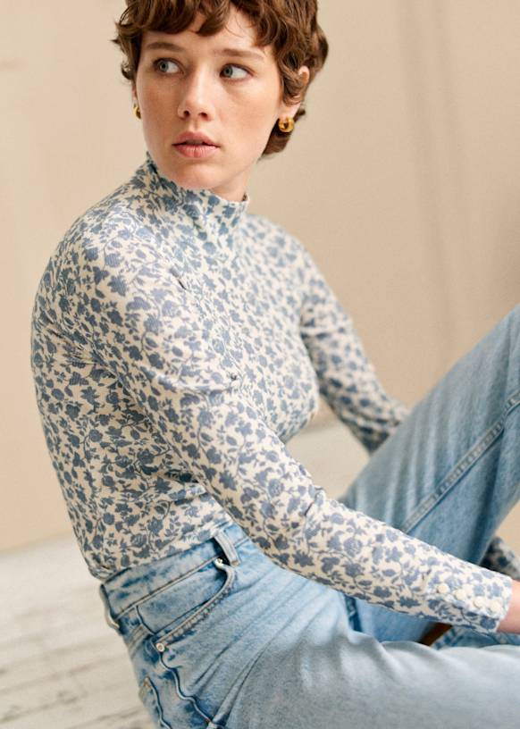 Felix Jumper - Romantic Ecru Garden print - Organic cotton - organic ...