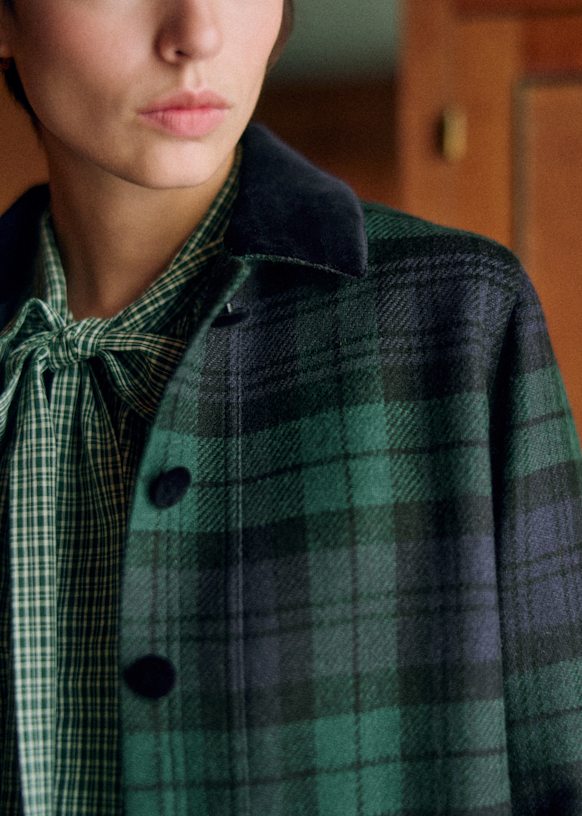 Chaqueta Will - Sézane x MDLO - Cuadros Batley - Lana - Sézane