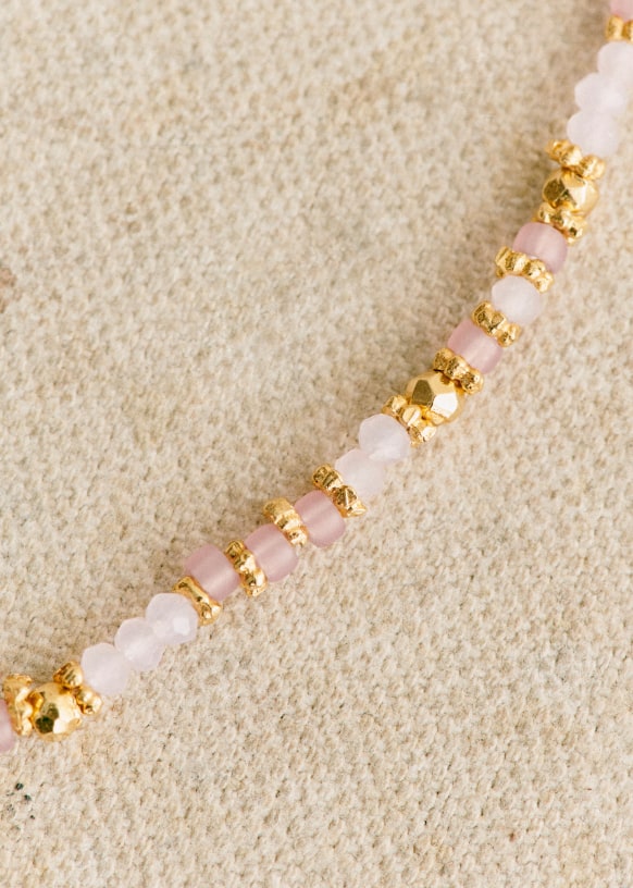 Elise Necklace - Pink - Beads - Sézane