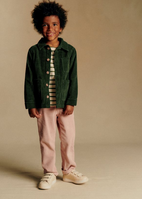 Tim Jacket - Pine Green - Organic cotton - organic textile - Sézane