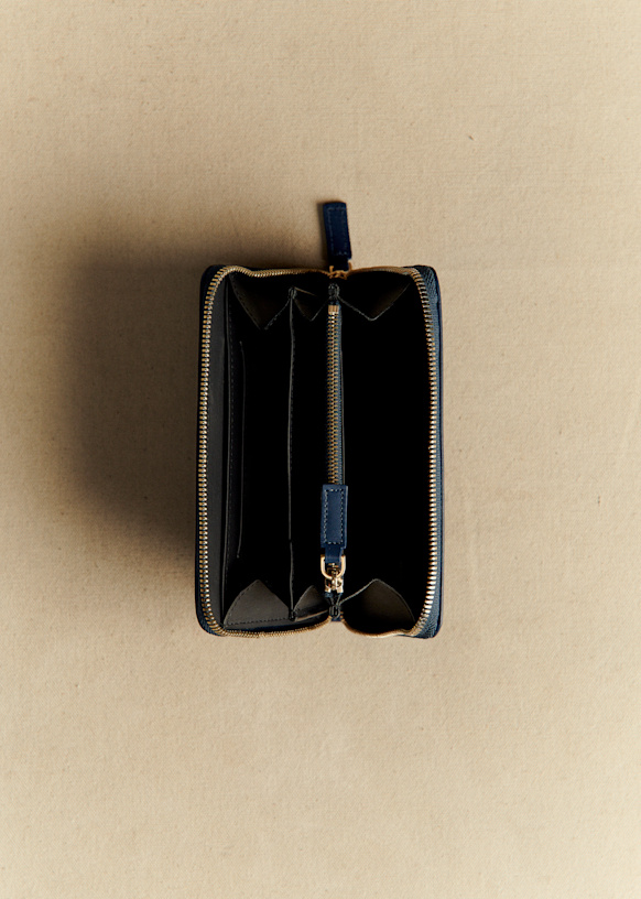 Victoria Wallet - Smooth Navy - Bovine leather - Octobre Éditions