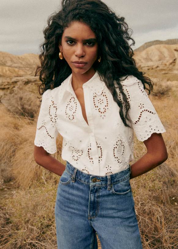 Chemise Elvira - Rose Ecru - Coton Biologique - Sézane