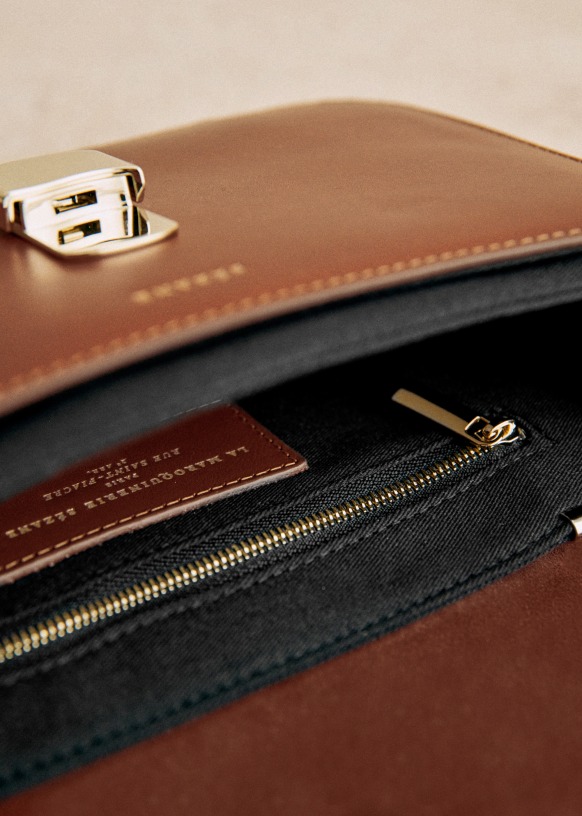 Milo Classic Bag - Brown Python Print - Sézane