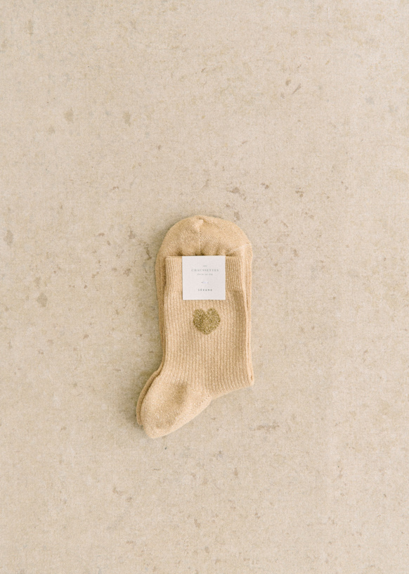 Lurex Hearts Sock Trio in Gift Box - Multicolored lurex - Cotton - Sézane