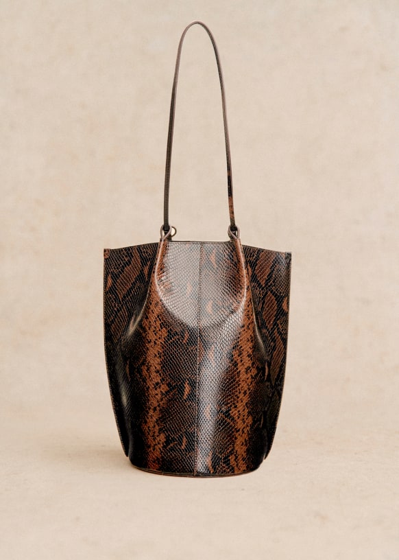 Romie Bag - Brown Python Print - Sézane