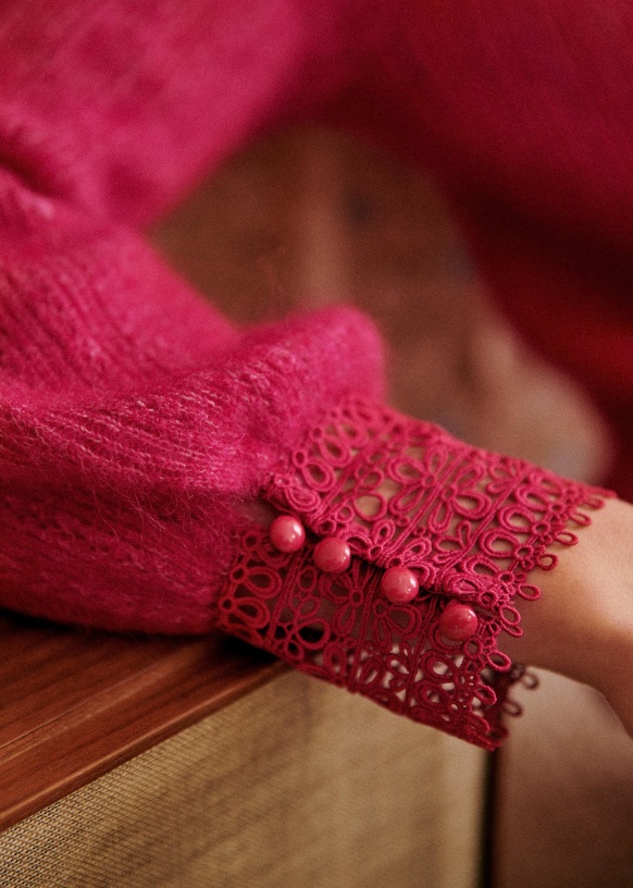 Josephine Jumper - Raspberry - Kid mohair - Sézane
