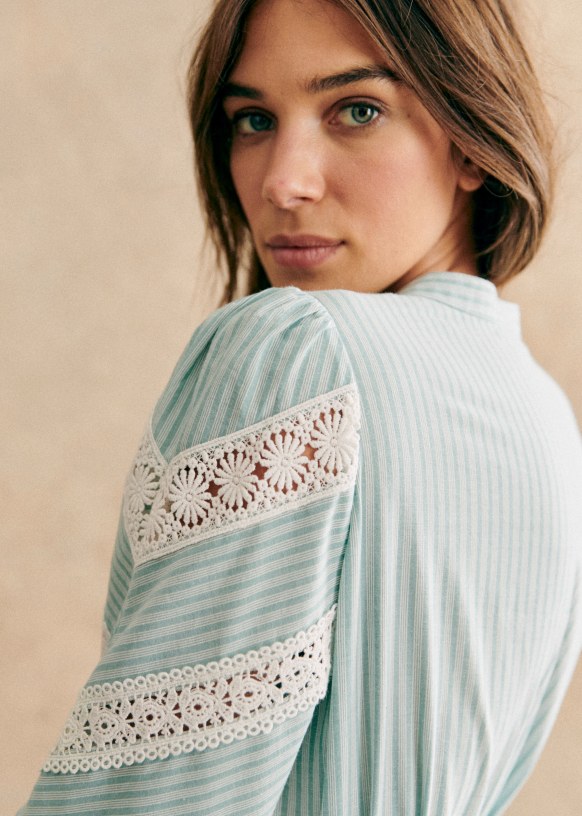 Alfrida Shirt - Blue/Ecru - Octobre Éditions