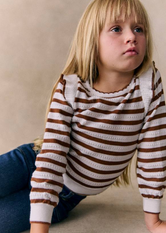 Ruby Jumper - Ecru / Hazelnut - Merino Wool - Octobre Éditions