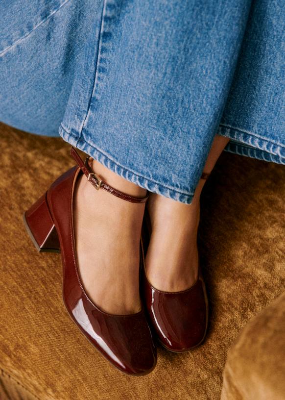 Babies Mélanie - Pourpre Vernis - Cuir bovin vernis - Sézane