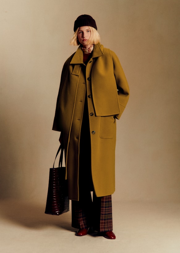 Kais Coat - Mustard - Virgin wool - Sézane