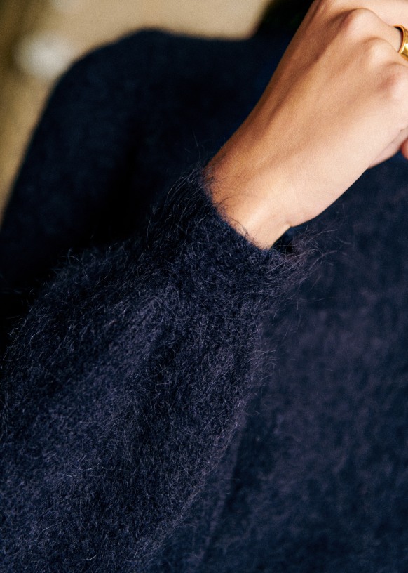 Kethy Jumper - Navy - Kid mohair - Octobre Éditions