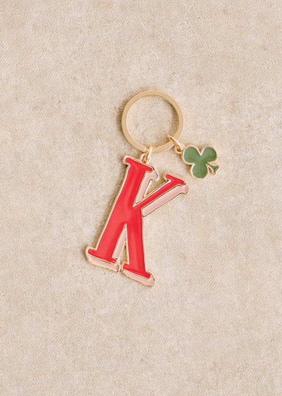 Alphabet key ring - Letter K - Green - Enamel - Octobre Éditions