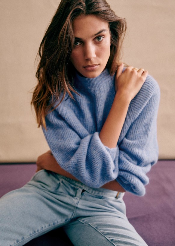 Jersey Otis - Azul parma - Baby Alpaca - Sézane