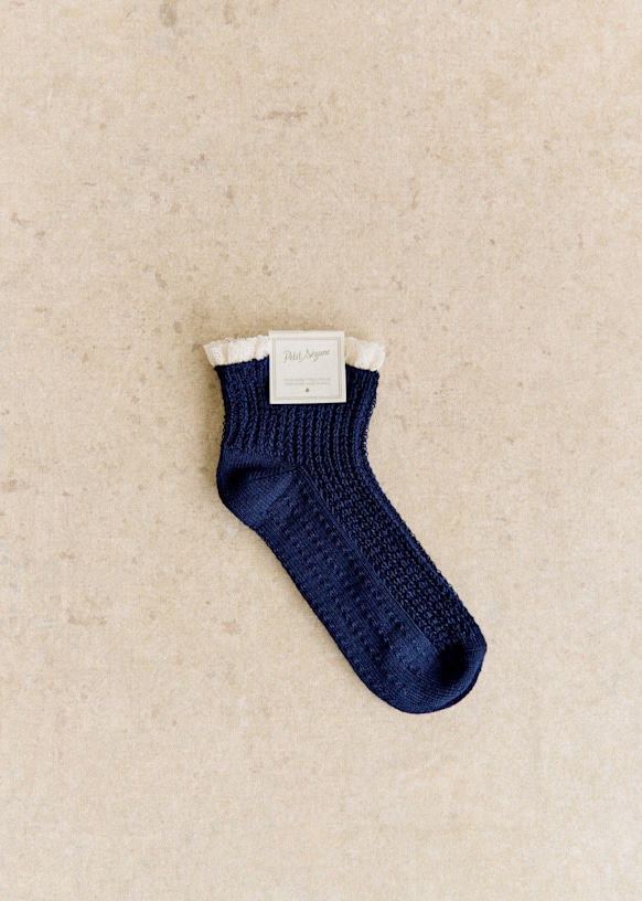Elena Socks - Navy Blue - Organic Cotton - Sézane