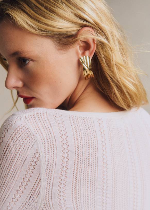 ELISIA Sweater - Ecru - Merino Wool - Octobre Éditions