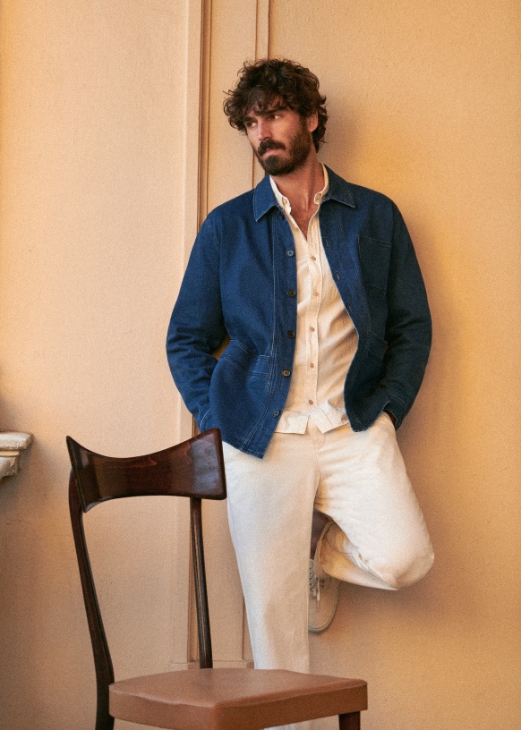 Will Jacket - Denim Blue - Organic Cotton - Sézane