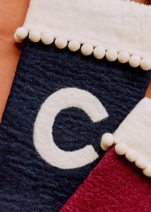 Navy Festive stocking - C - Sézane