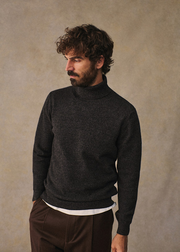 Kyle Sweater - Charcoal Grey - Recycled wool - Sézane