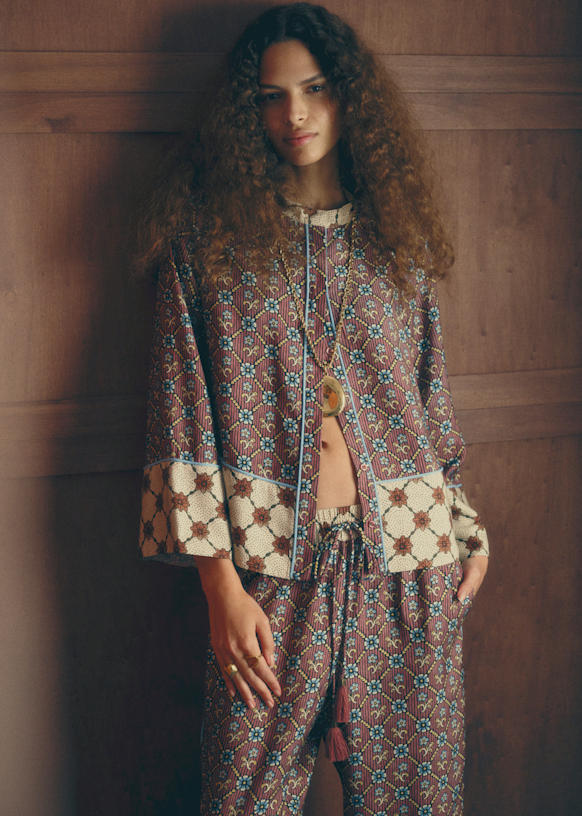 Blusa Lumilis - Sézane x Antoinette Poisson - Estampado Corazón Granza ...