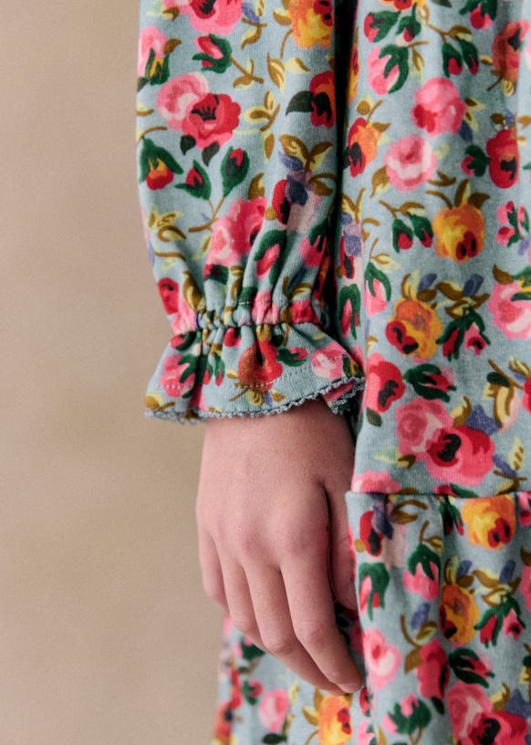 Luce dress - Roses - Organic cotton - organic textile - Sézane