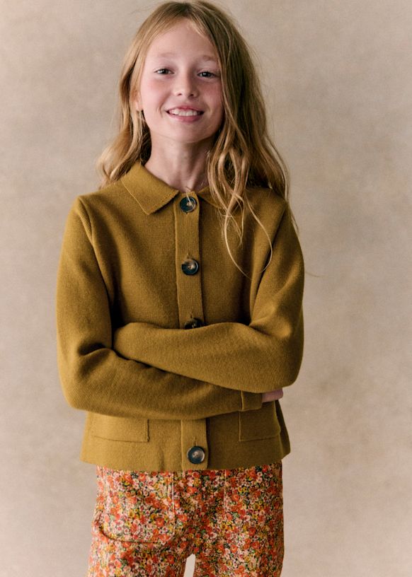 Betty Cardigan - Bronze - Merino Wool - Sézane
