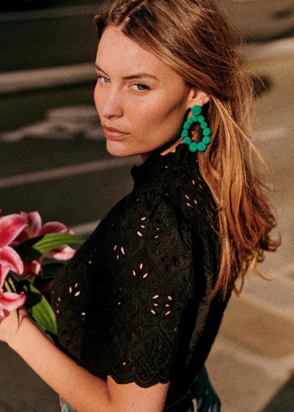 Charlie Earrings - Ecru - Resin - Sézane