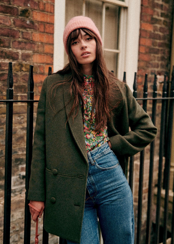James Coat - Khaki - Recycled wool - Sézane