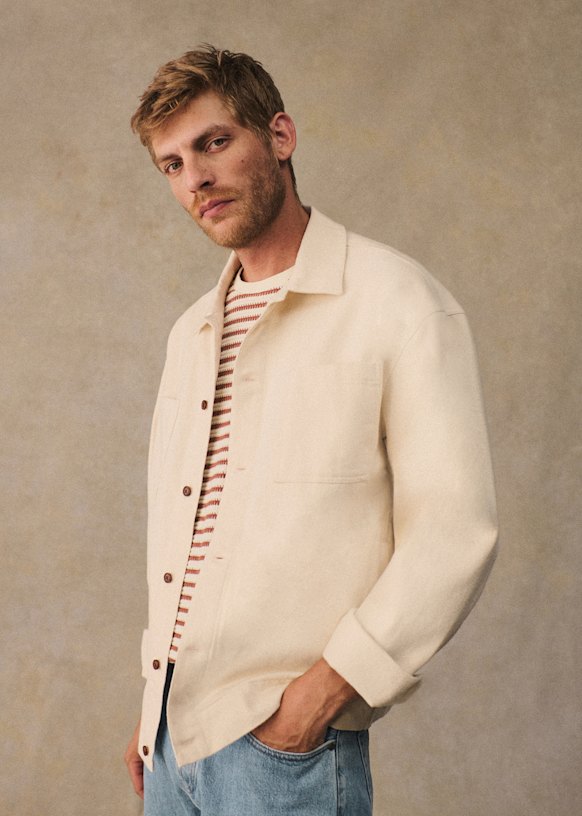 Bervin Jacket - Ecru - Organic cotton - organic textile - Sézane