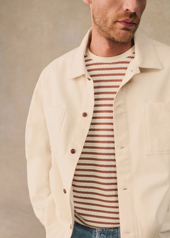 Bervin Jacket - Ecru - Organic cotton - organic textile - Sézane