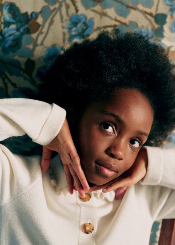 Betty Fantasy Cardigan - Ecru - Merino Wool - Sézane