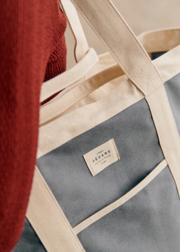 Maxi Tote bag - Powdery Pink - Recycled cotton - Sézane