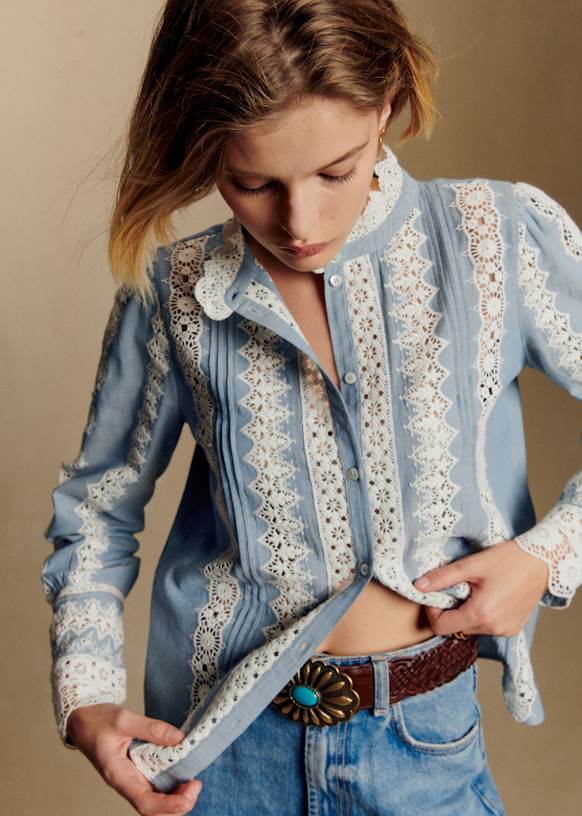 Rym Shirt - Ecru - Organic Cotton - Sézane