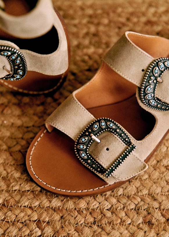 Low Jade Mules - Pink / Multicoloured Raffia - Raffia - Sézane