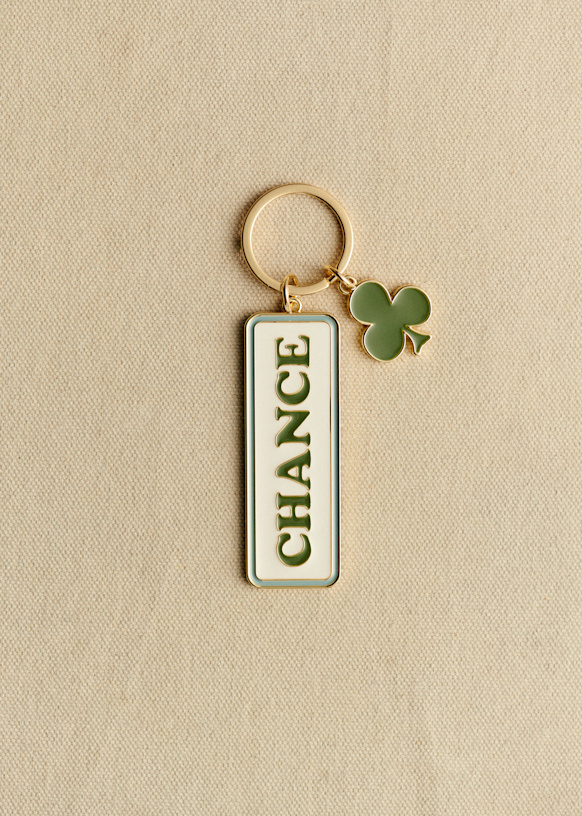 Word Keychain - "Kiss" Red - Enamel - Sézane