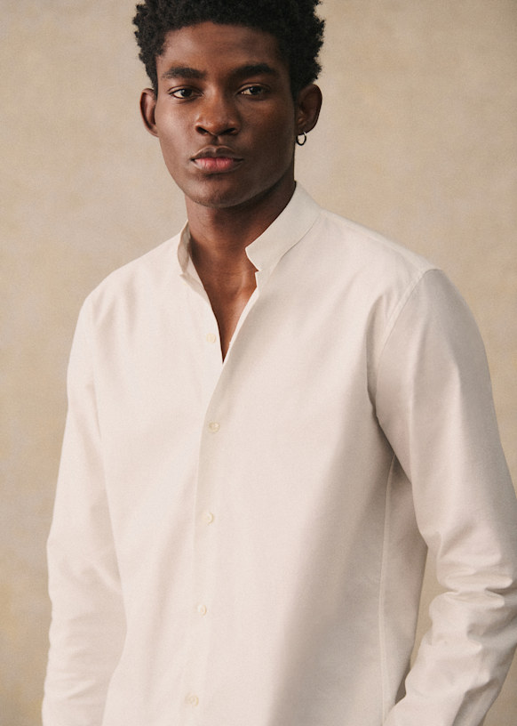 Pinpoint Edgar Shirt - White - Organic cotton - organic textile ...