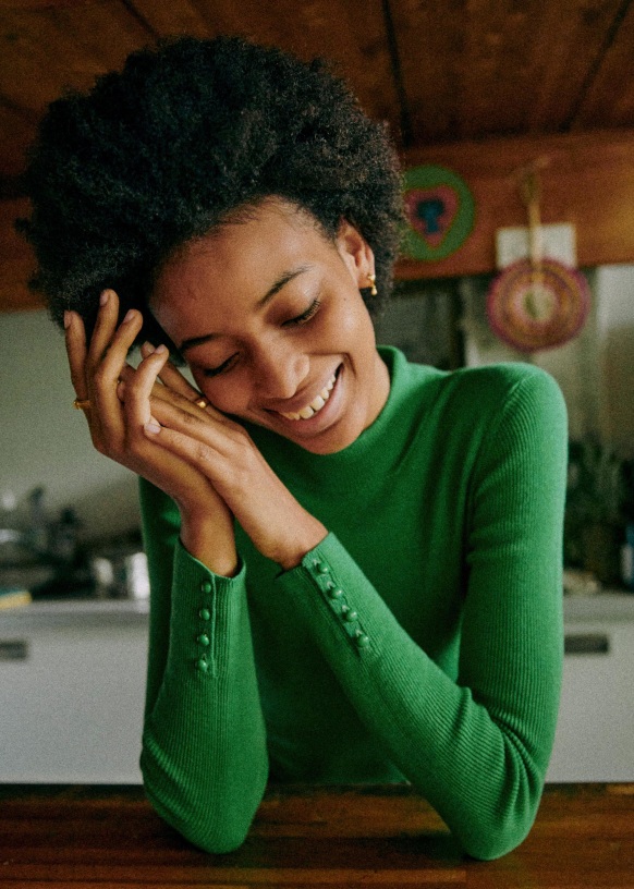 Simon Jumper - Bright green - Organic Cotton - Sézane