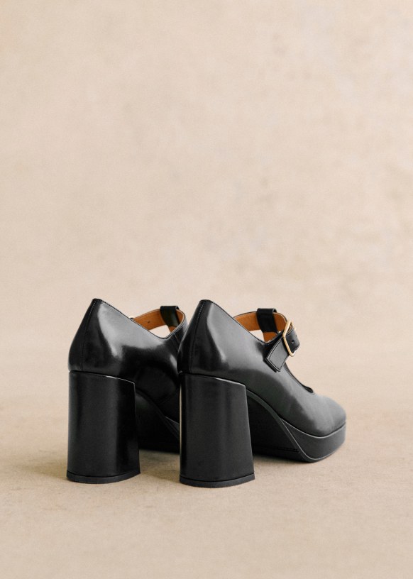 Babies High Monique - Noir Glacé - Cuir bovin - Sézane