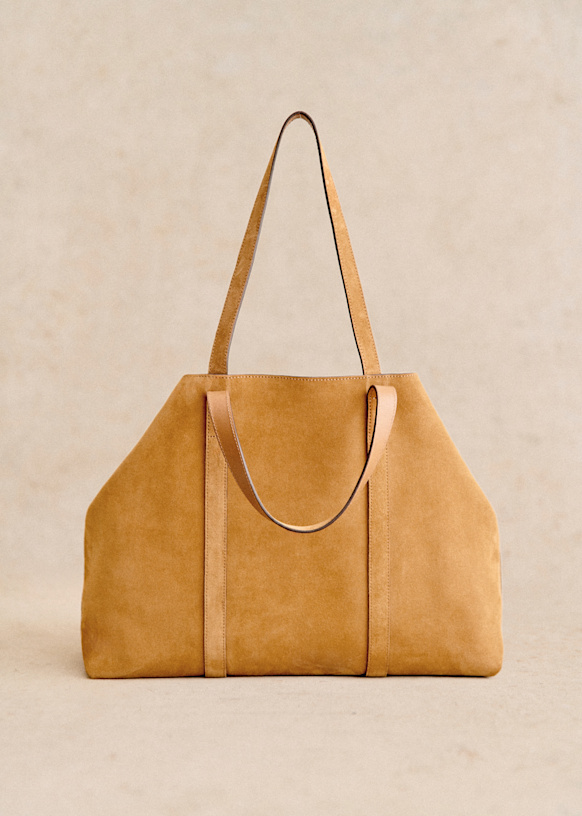Gabin Maxi Bag - Camel - Split cowhide leather - Sézane