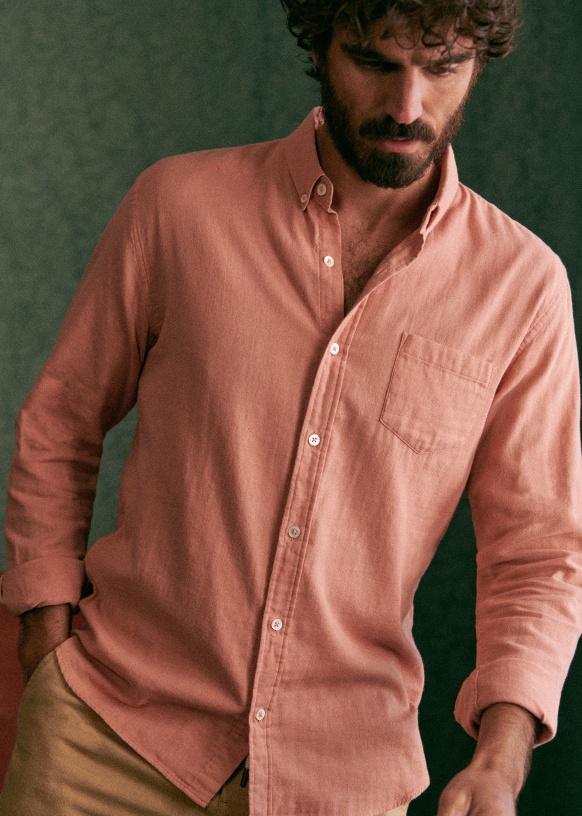 Luke Shirt - Azure Blue - Cotton - Octobre Éditions