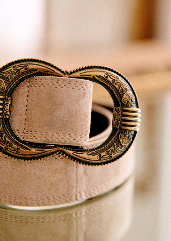 Gaia Belt - Caramel - Split cowhide leather - Sézane