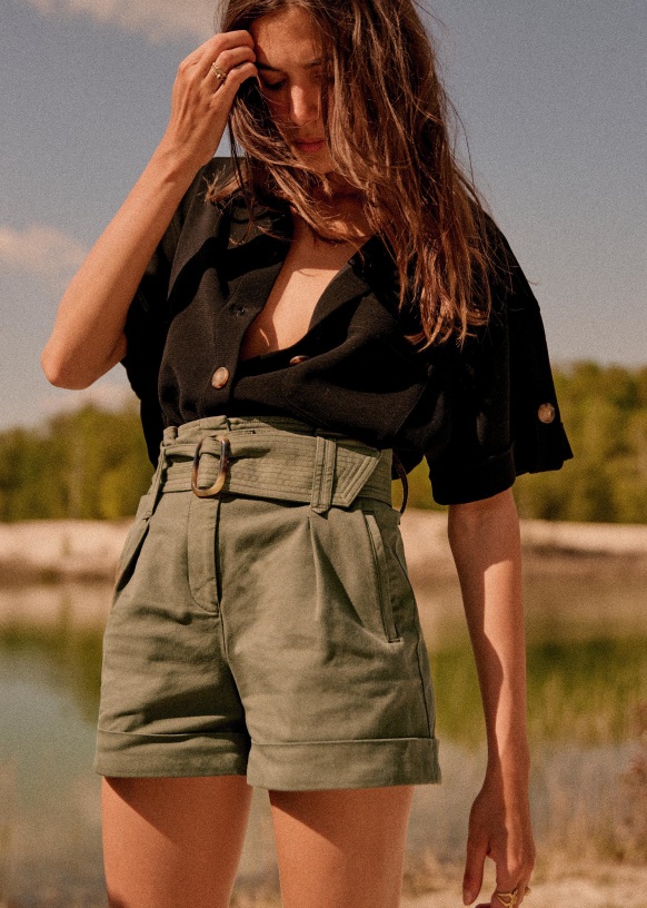 Rome Shorts - Ecru - Cotton - Sézane