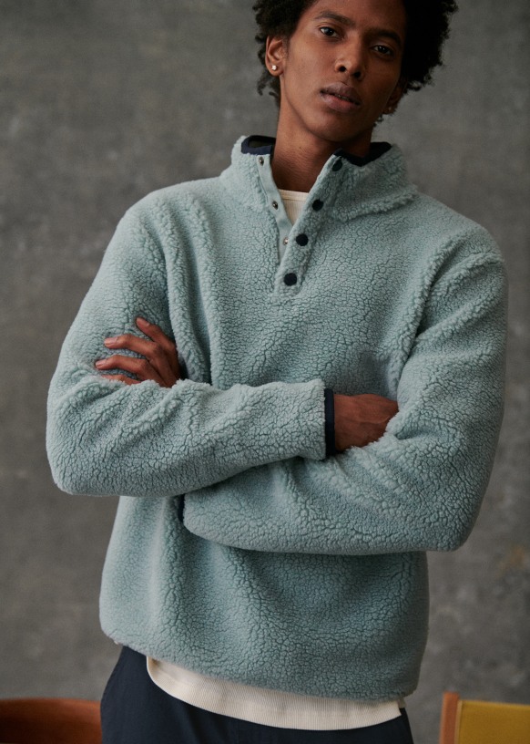 Tucker Fleece - Sky Blue - Polyester - Sézane