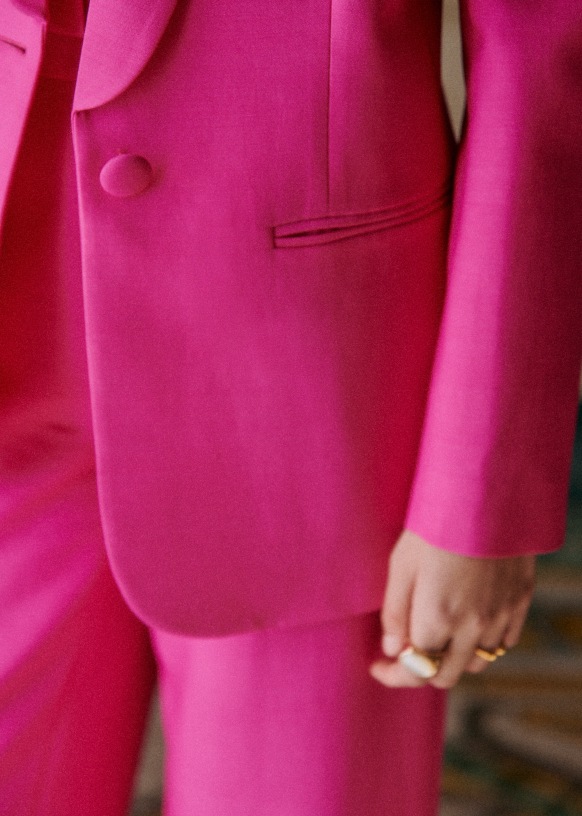 Gina Jacket - Pink - Wool - Sézane