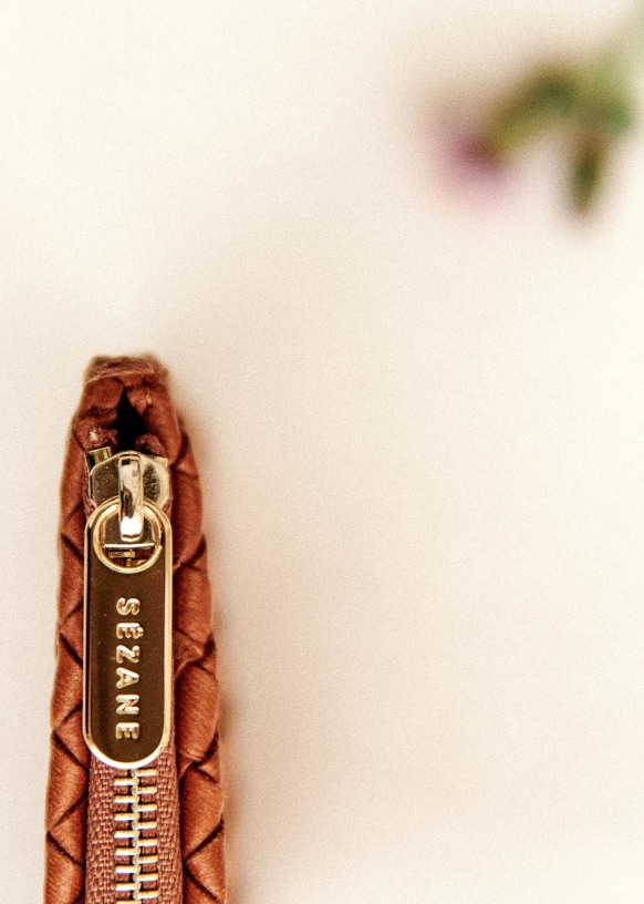 Mathilde Coin Case - Braided Black - Bovine leather - Octobre Éditions