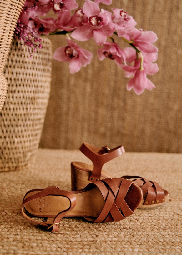 Sabots Isabelle - Camel Lisse Héritage - Cuir bovin - Sézane
