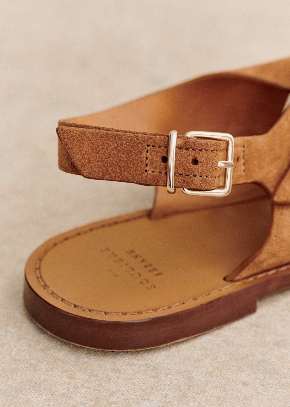 Judith Low Sandals - Khaki python print - Python-embossed cowhide ...