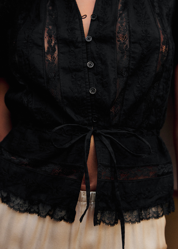 Chemise Shenali - Noir - Coton Biologique - Sézane