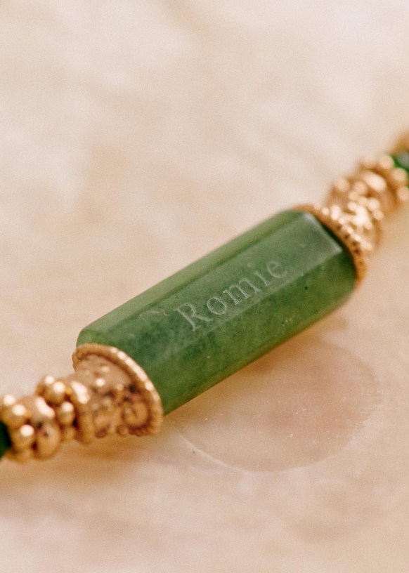 Ronnie Necklace - Gold / Green - Brass - Sézane