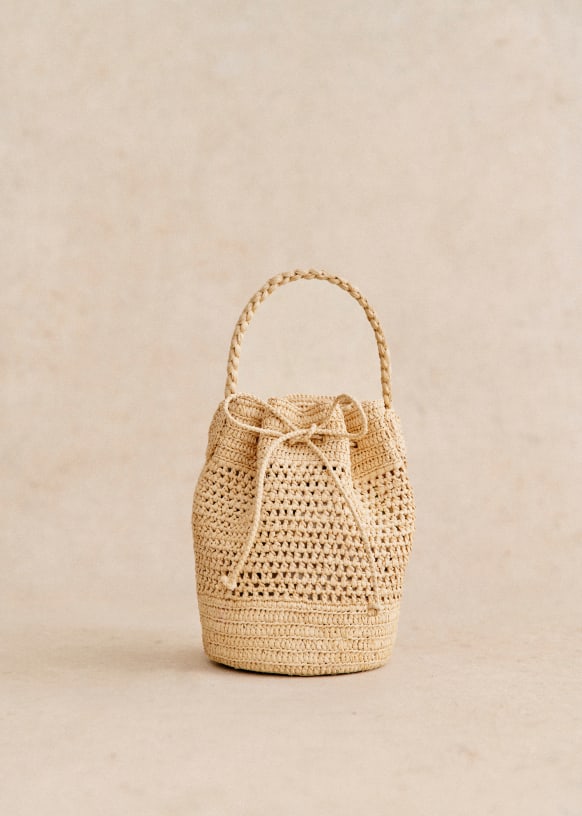 Bolsa Mini Capucine - Ráfia Natural - Ráfia - Sézane
