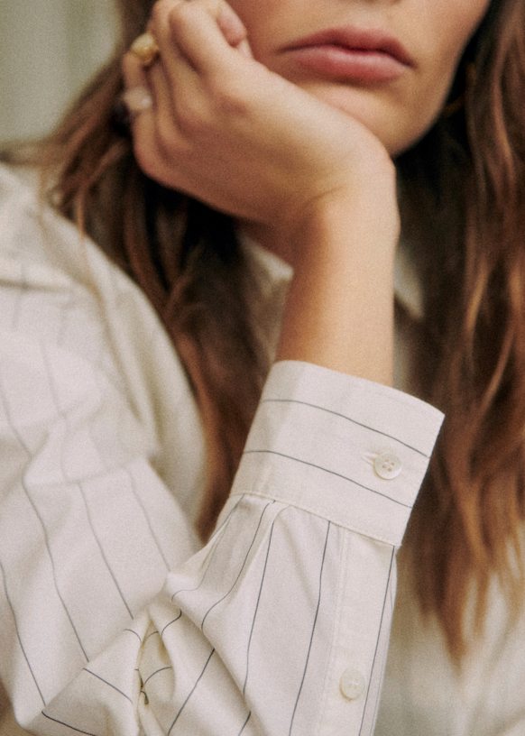Max Shirt - Stripes Ecru / Blue - Sézane